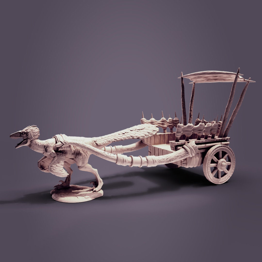 Raptor Drawn Carriage, Jurassic Tribe – Gamma Rae Geek